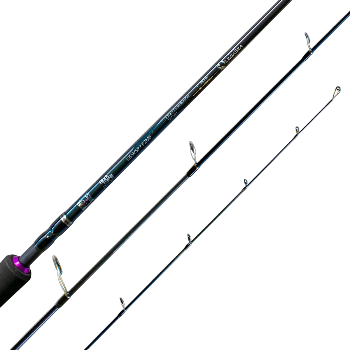Black Magic Gladius SW Spin Rod 7'3" 2 Piece 5-9kg Medium -Fast Action ...