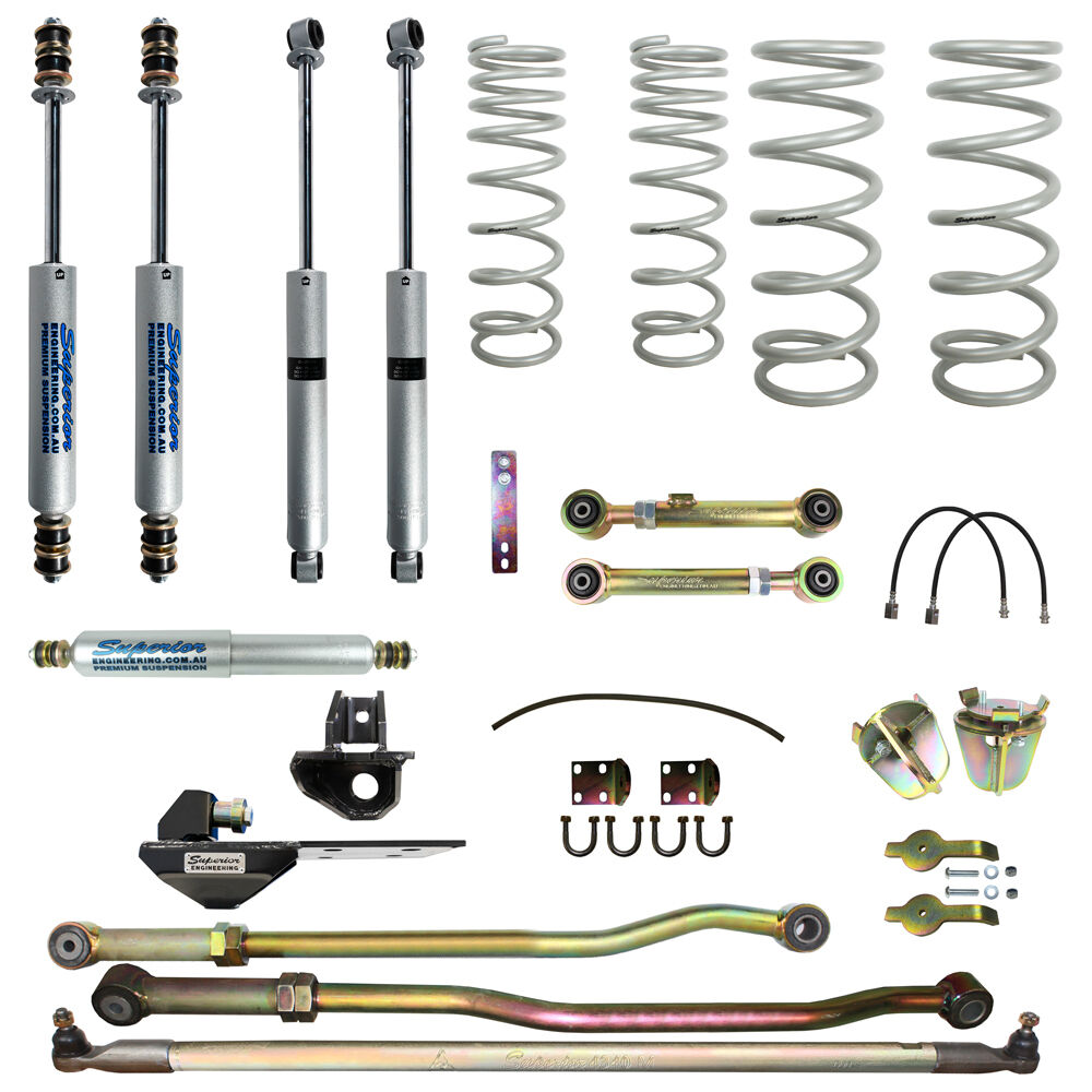 Superior Engineering 4" (100mm) Lift Kit to suit Nissan Patrol GU 98-99 ...