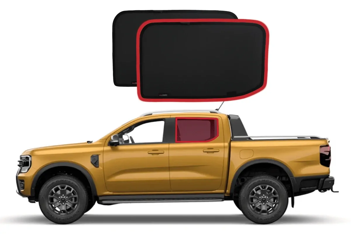 Ford Ranger 4th Generation Car Window Shades (P703; 2022-Present ...