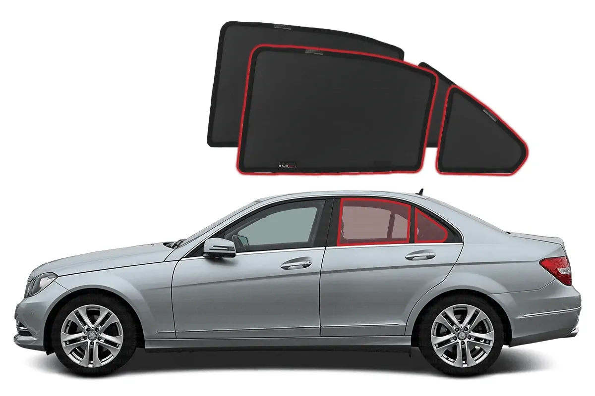 Mercedes-Benz C-Class Sedan Car Window Shades (W204; 2007-2014 ...