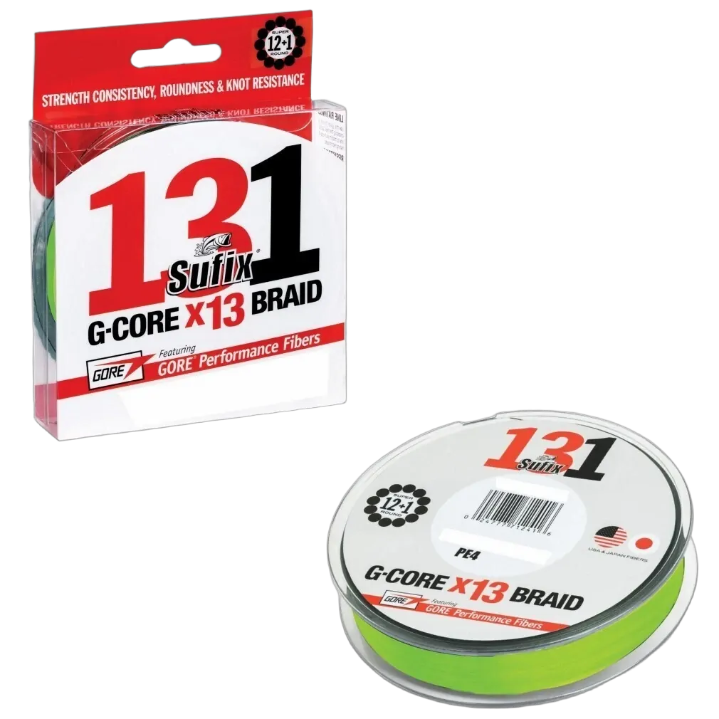 Sufix 131 Braid 150yds 4lb Neon Chartreuse | Outback Equipment