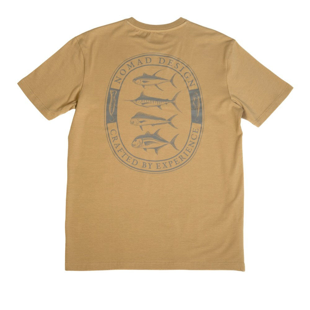 Nomad Design T-Shirt Trophy Badge - Stone - M | Outback Equipment