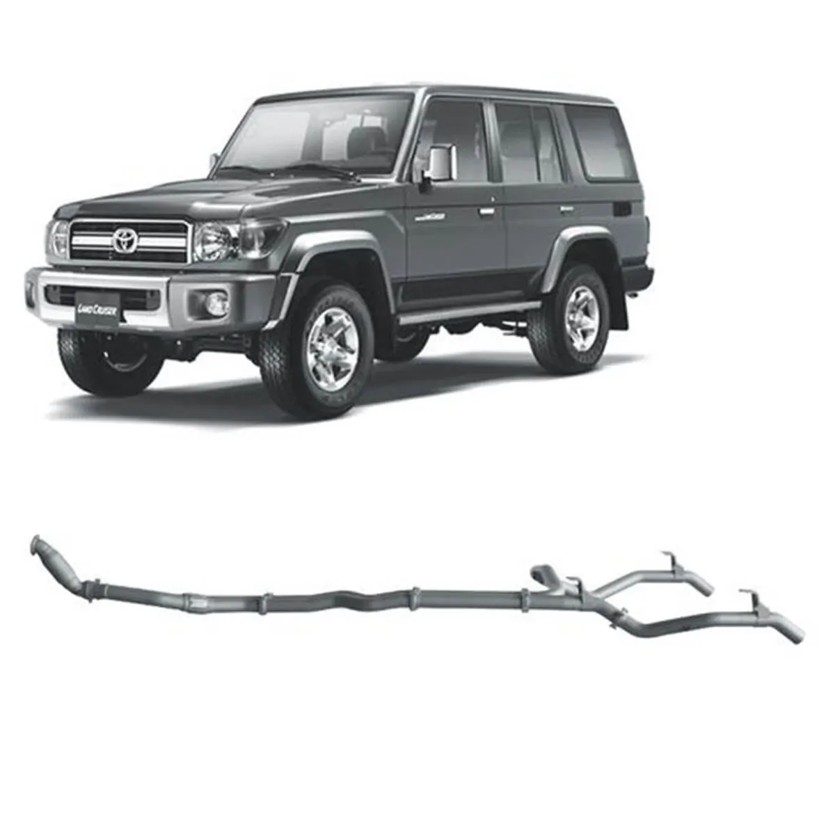 Redback Exhaust For Toyota 76 Landcruiser 2007 - 2016 Twin System ...