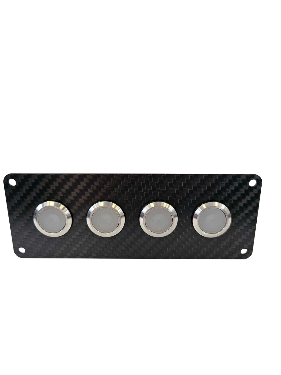 Viper 4 Gang Carbon Fibre Switch Panel With 20A Backlit Switches ...