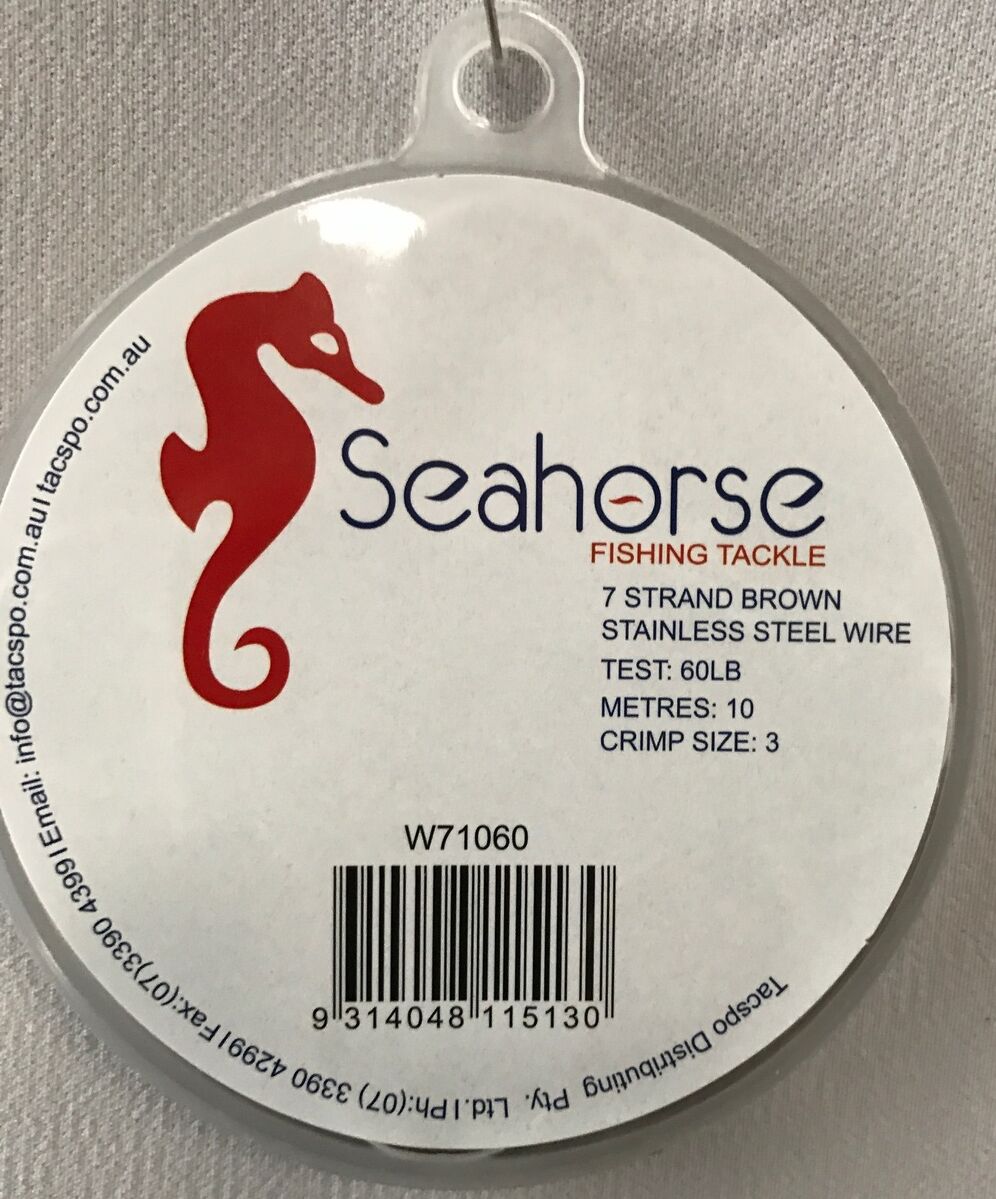 Seahorse Tackle Wire 1X7 Stainless Steel 60Lb X 10M | Outback Equipment